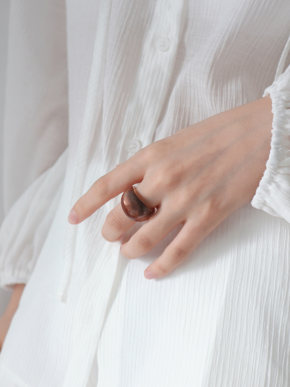 MOCHA HOMICA BOLD RING - HAGO(하고)