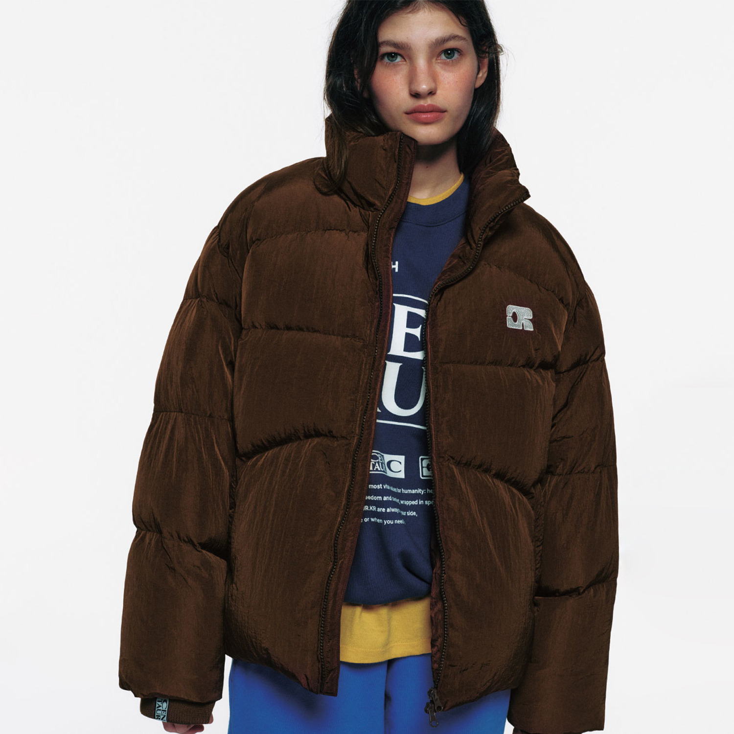 CENTAUR DUCK DOWN PADDED JUMPER_BROWN - 하고(HAGO)