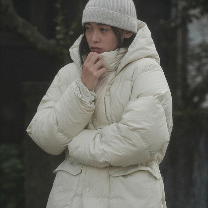 MORI HOOD DOWN PADDING_IVORY - 하고(HAGO)