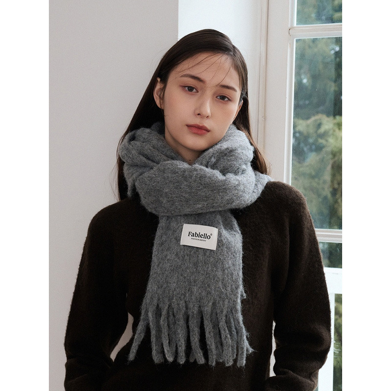 Wool candy muffler (casi grey) - HAGO(하고)