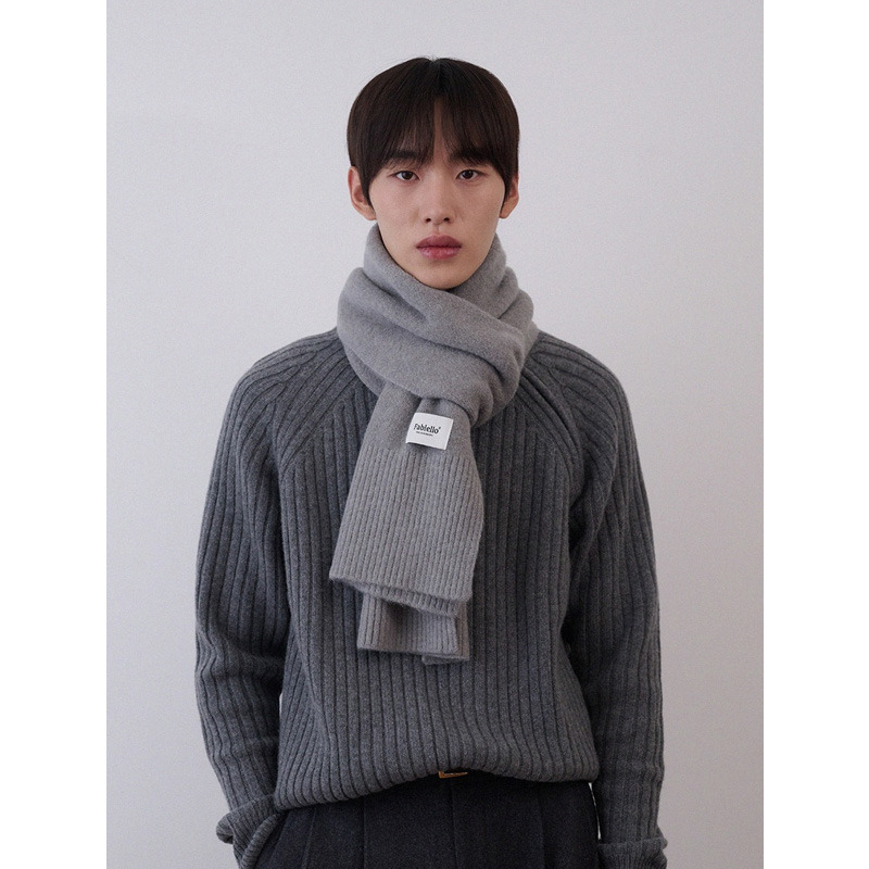 Lavi knit muffler (grey) - HAGO(하고)