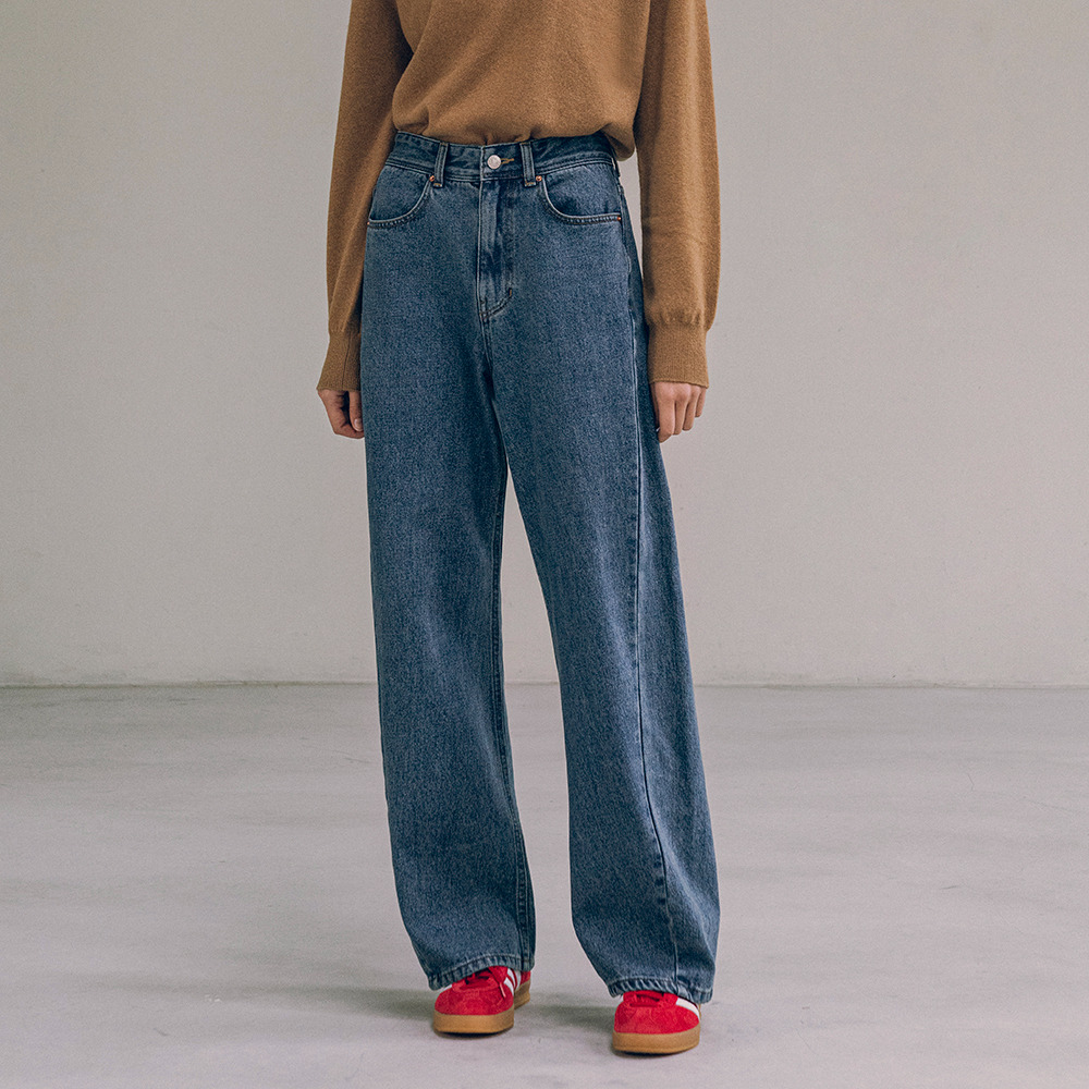 SIJN6084 기모 빈티지 커브드 데님_Deep blue - 하고(HAGO)