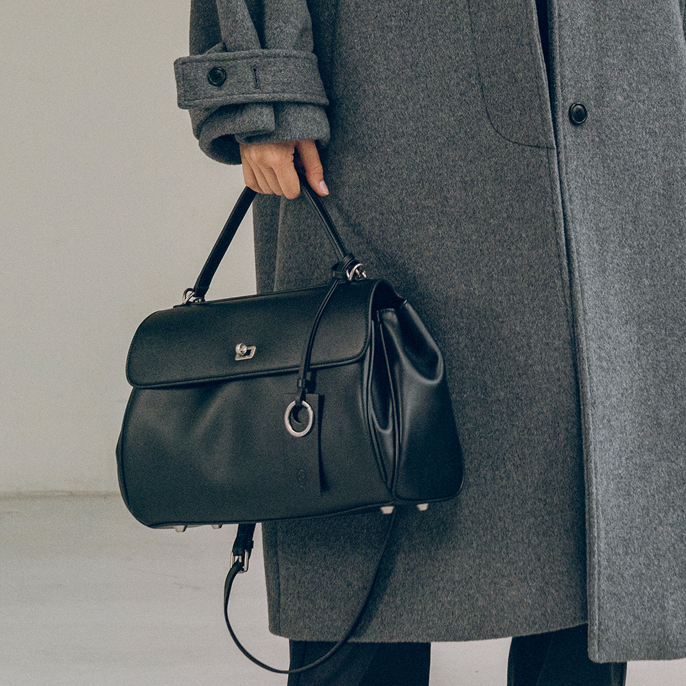 SIAC3061 Leather Michelle Bag M_Black - HAGO(하고)