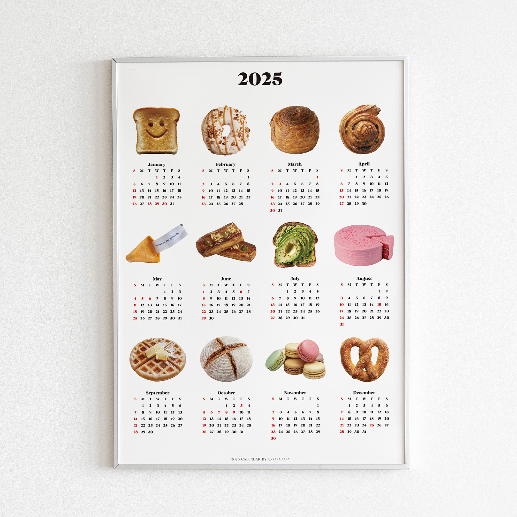 2025 Bread Calendar Poster A2 - HAGO(하고)