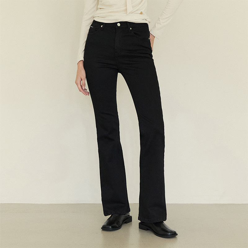[기모] [-7cm 숏버전 추가] SPAN BOOTCUT PANTS_BLACK - HAGO(하고)