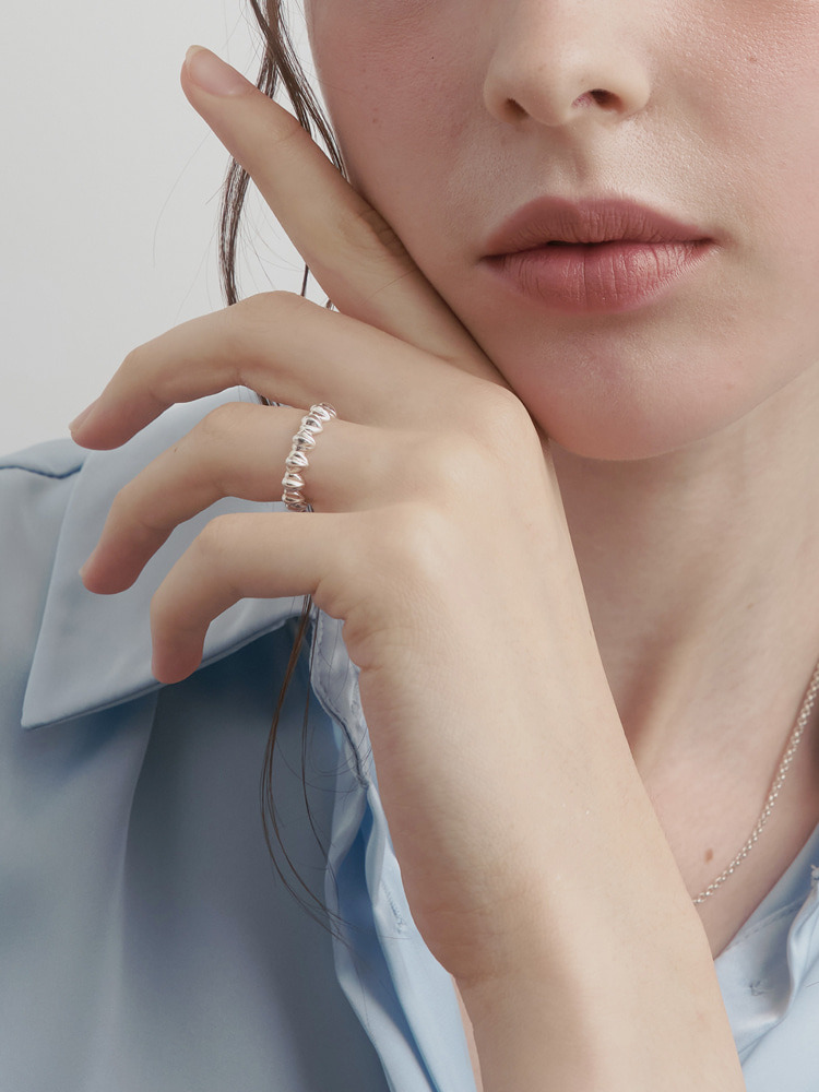 925 Silver Thick Sailor Rope open ring - HAGO(하고)