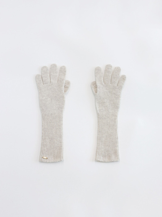 WOOL KNIT GLOVE (OATMEAL)_H8 - HAGO(하고)