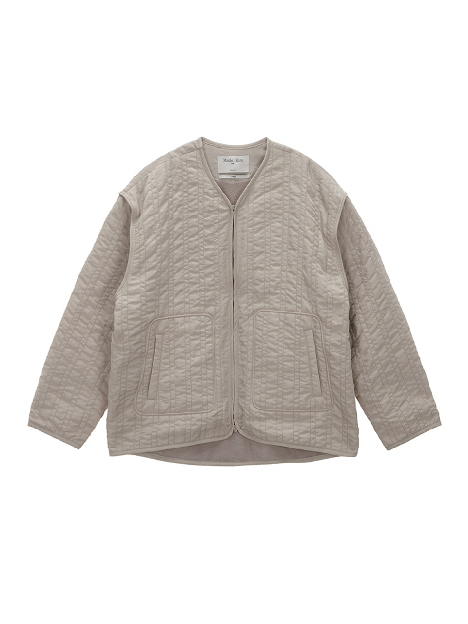 WARM UP QUILTING JUMPER FOR WOMEN IN LIGHT BEIGE - 하고(HAGO)