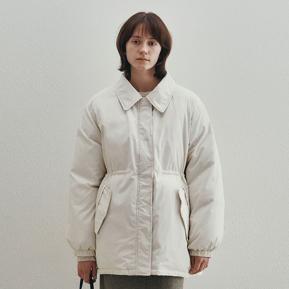 Light Half Padding Jumper (Ivory) - 하고(HAGO)