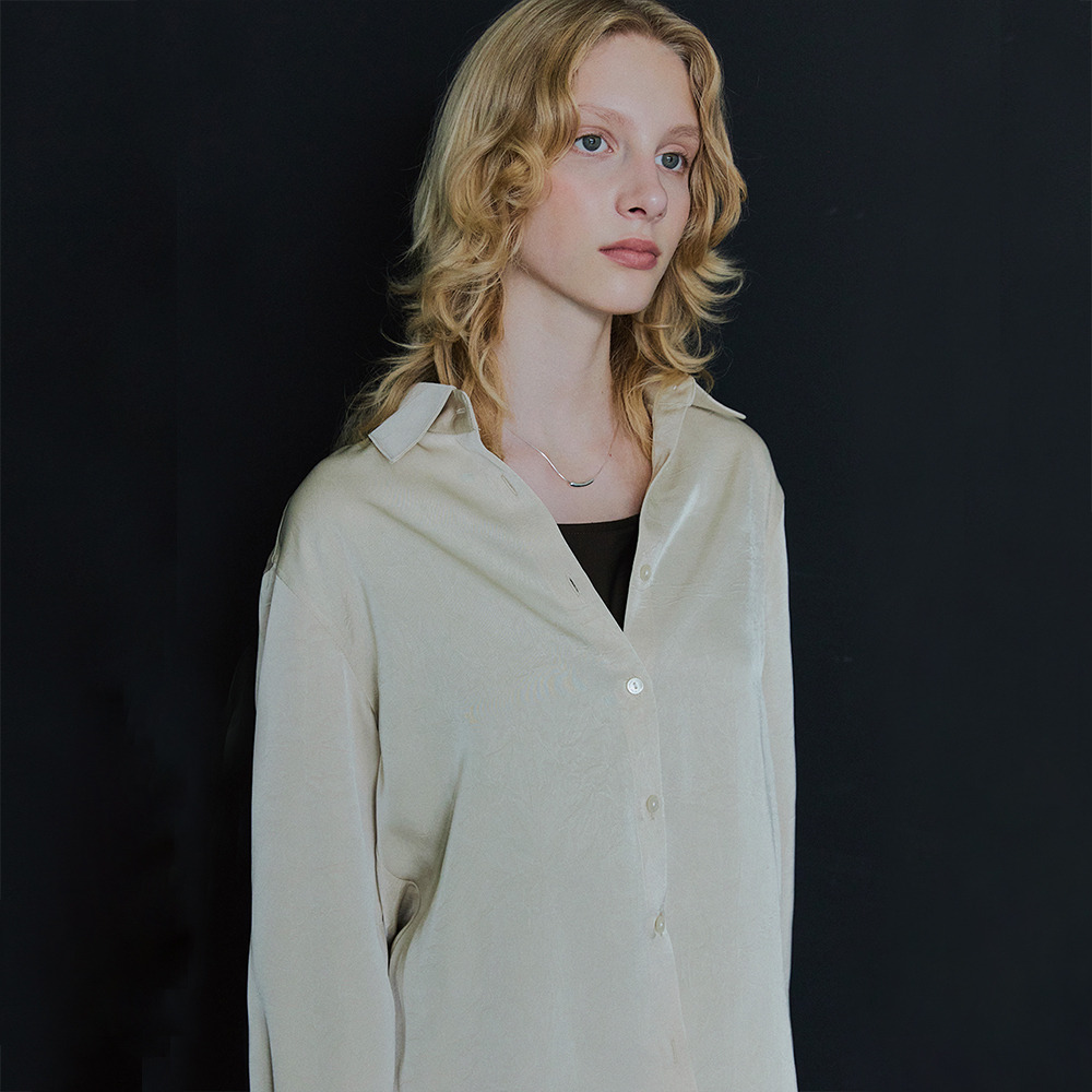 BASIC SATIN SHIRTS / LIGHT BEIGE - HAGO(하고)