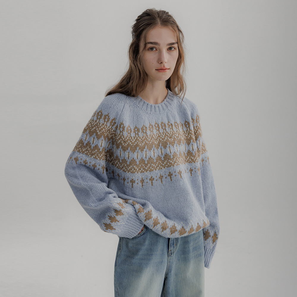 Nordic Wool round Knit - 하고(HAGO)