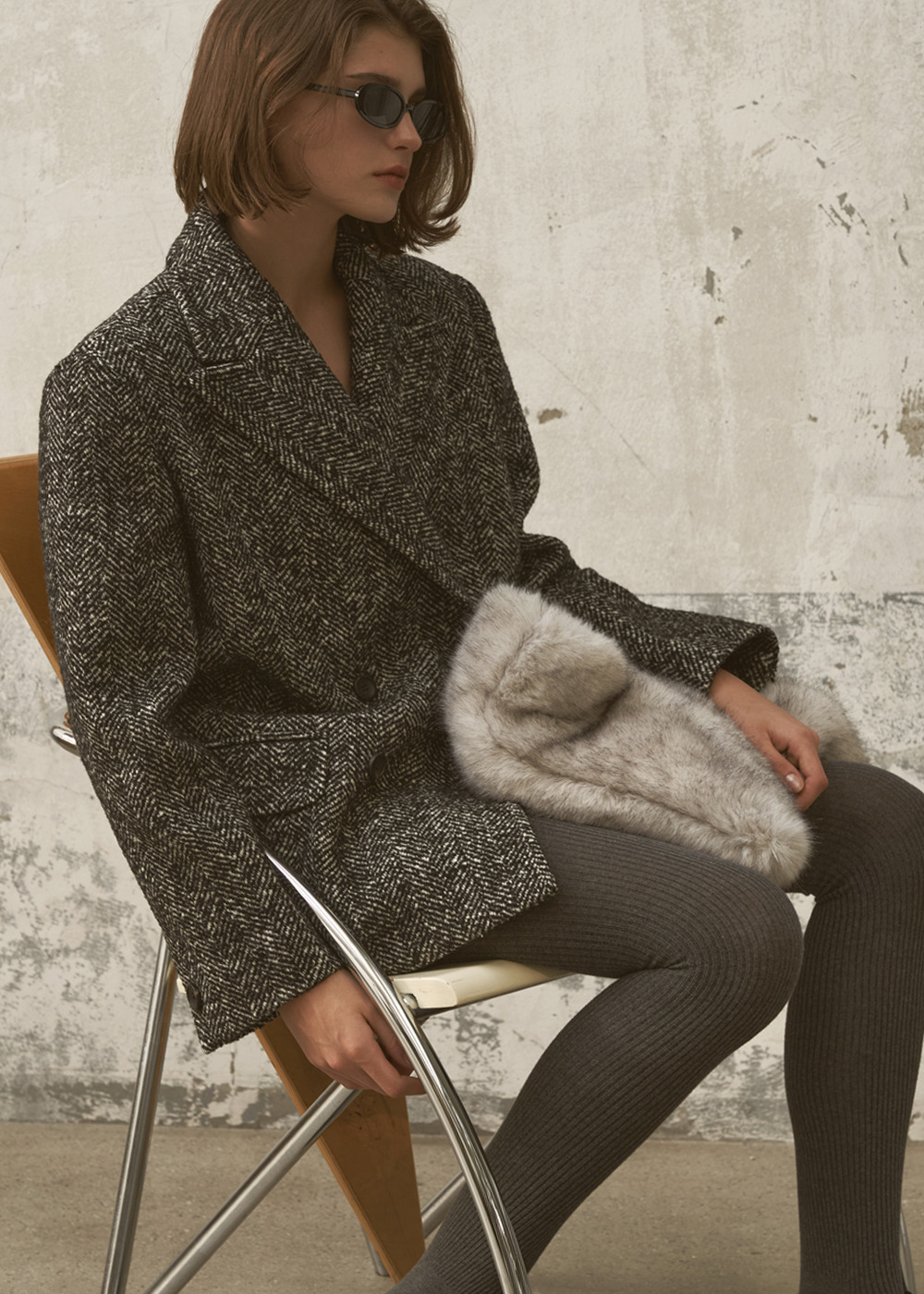 HERRINGBONE DOUBLE JACKET - 하고(HAGO)