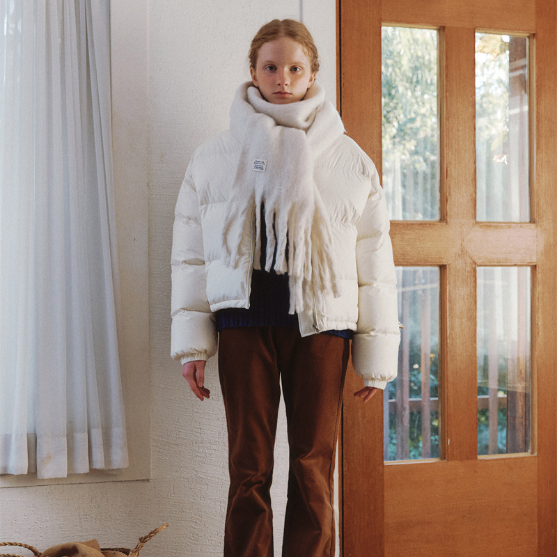 Puffer Duck Down Short Padding - ivory - 하고(HAGO)