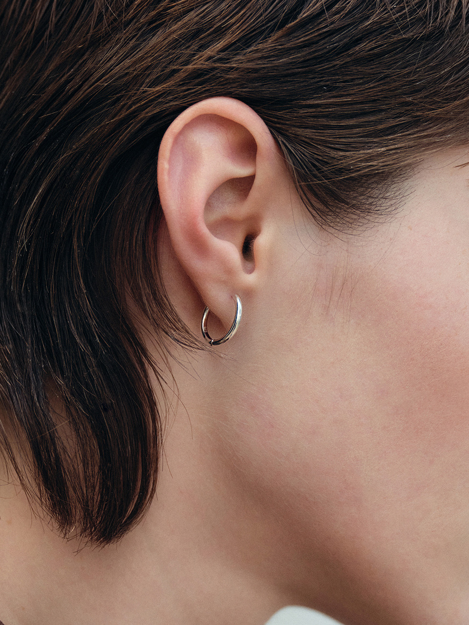 [22% 쿠폰]Simple Hoop Earring (silver925) - HAGO(하고)