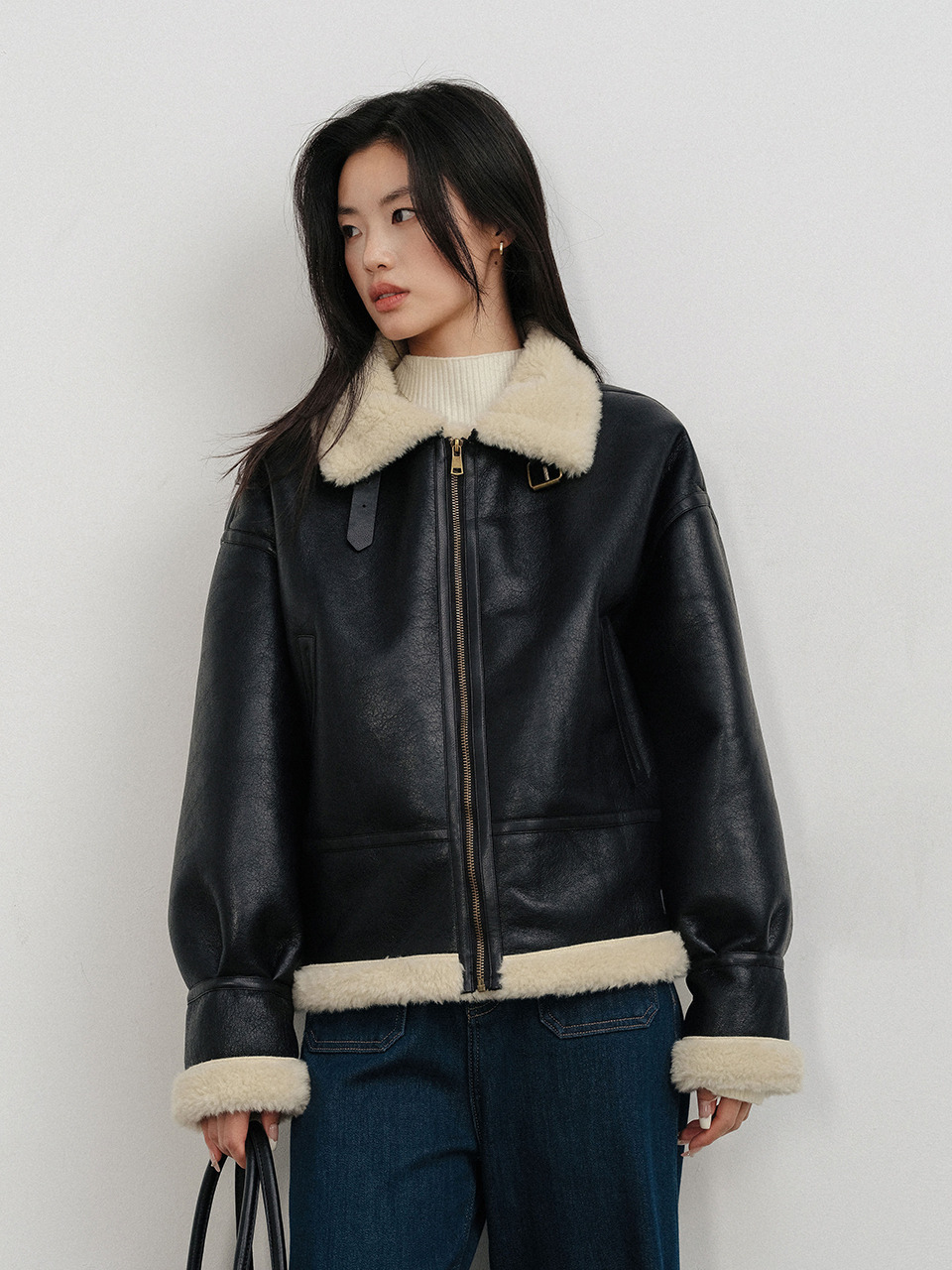 LS_Fur leather mustang jacket - HAGO(하고)