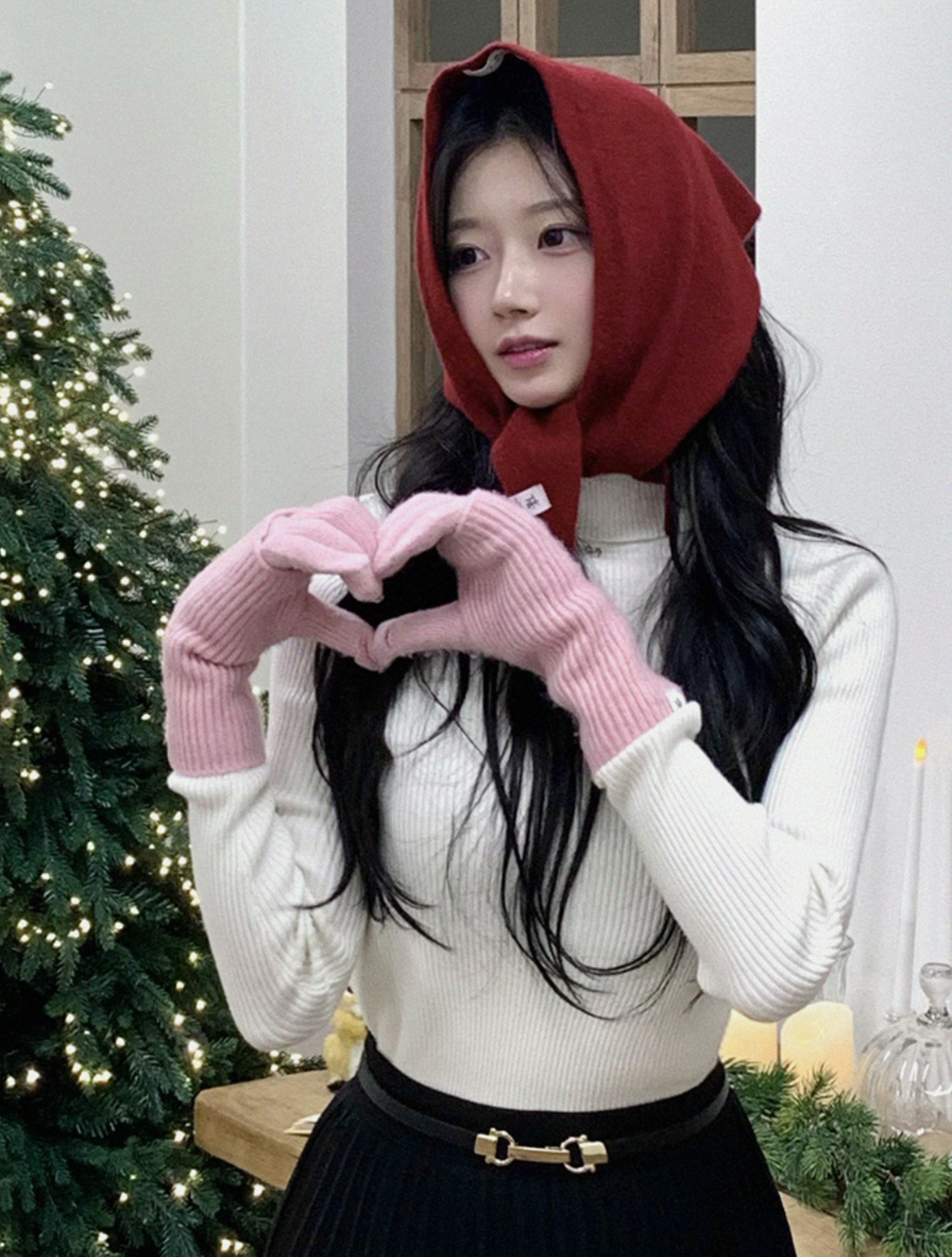 [TWEE] [Yunii`pick] 케퍼 울 장갑&핸드워머 세트 - 하고(HAGO)