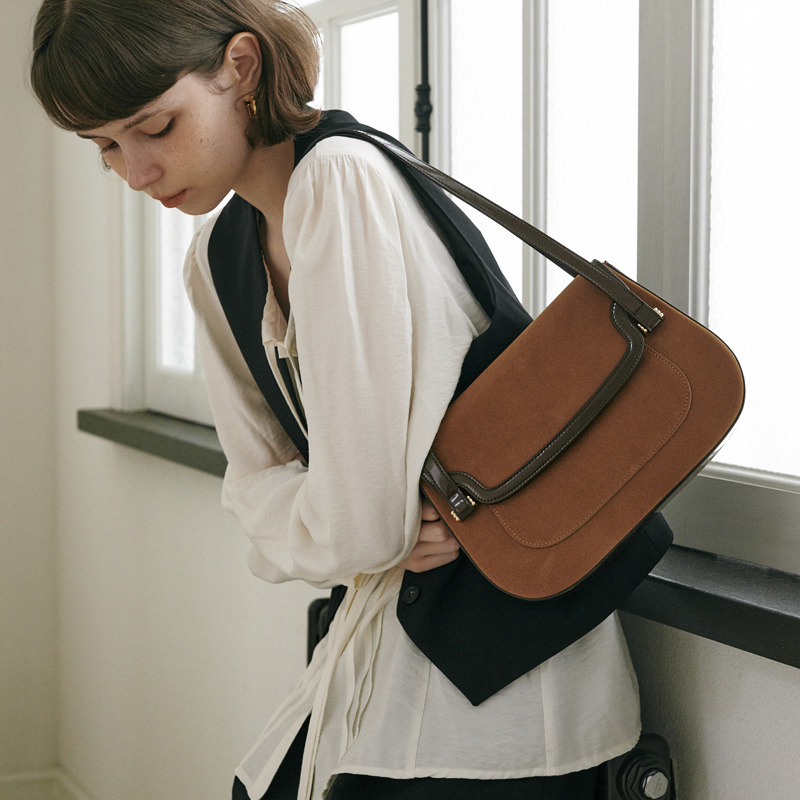 classic curve bag - suede brown - HAGO(하고)