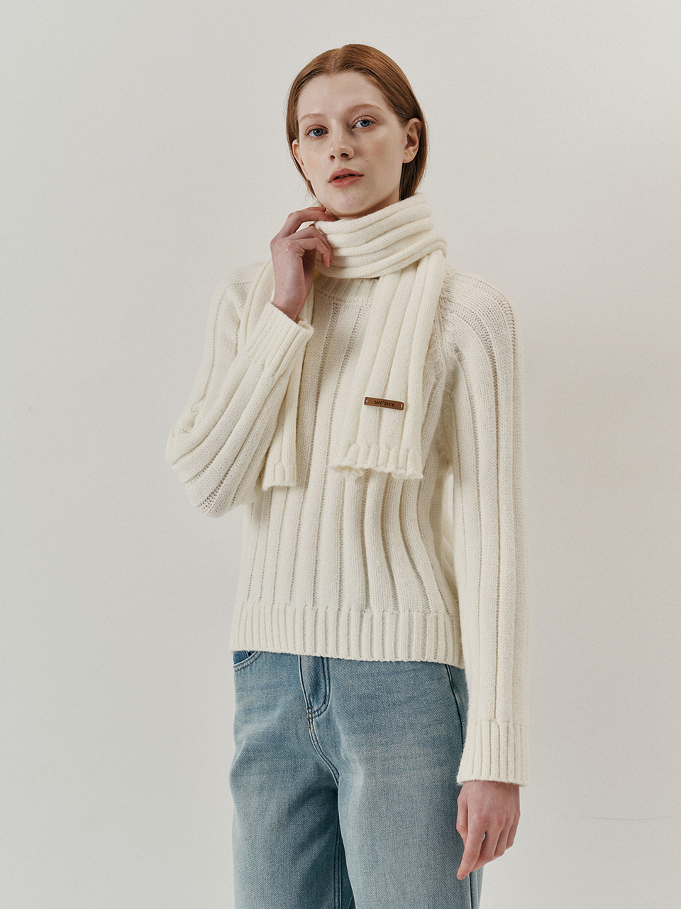 WD_Winter muffler and knit set_IVORY - HAGO(하고)