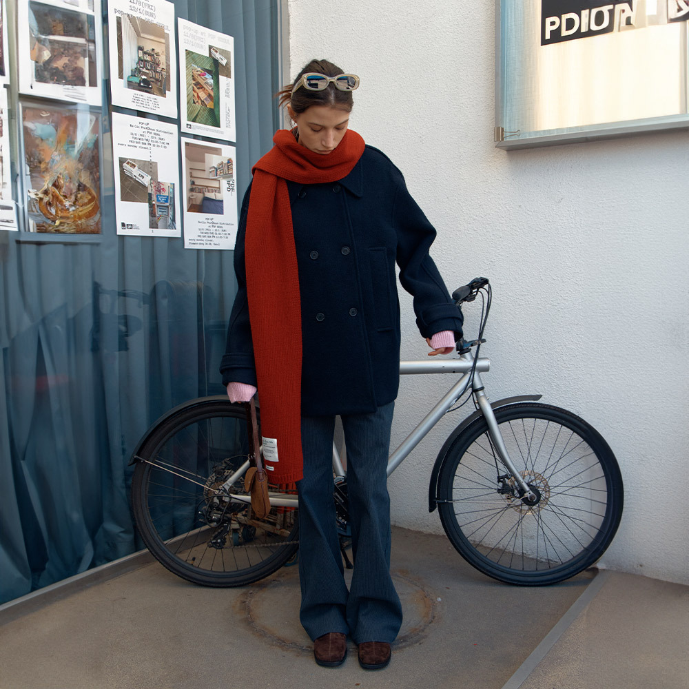 3rd / brenda wool muffler - red - 하고(HAGO)