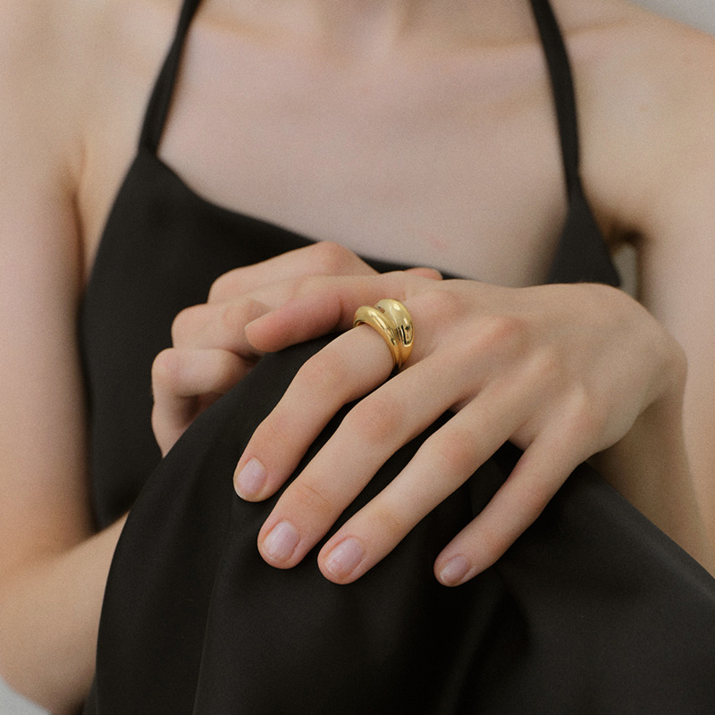 [Silver 925] Cave Ring (GOLD) - 하고(HAGO)