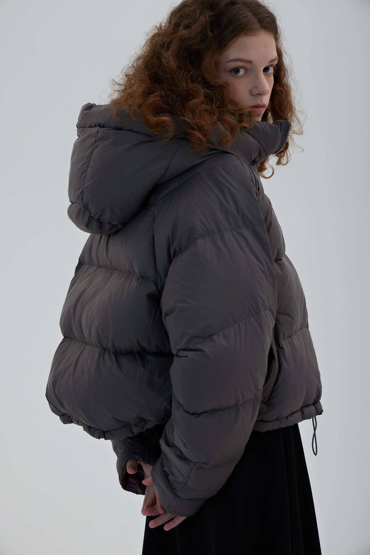 Fleats Point Duck Down Hood Padding GRAY - 하고(HAGO)