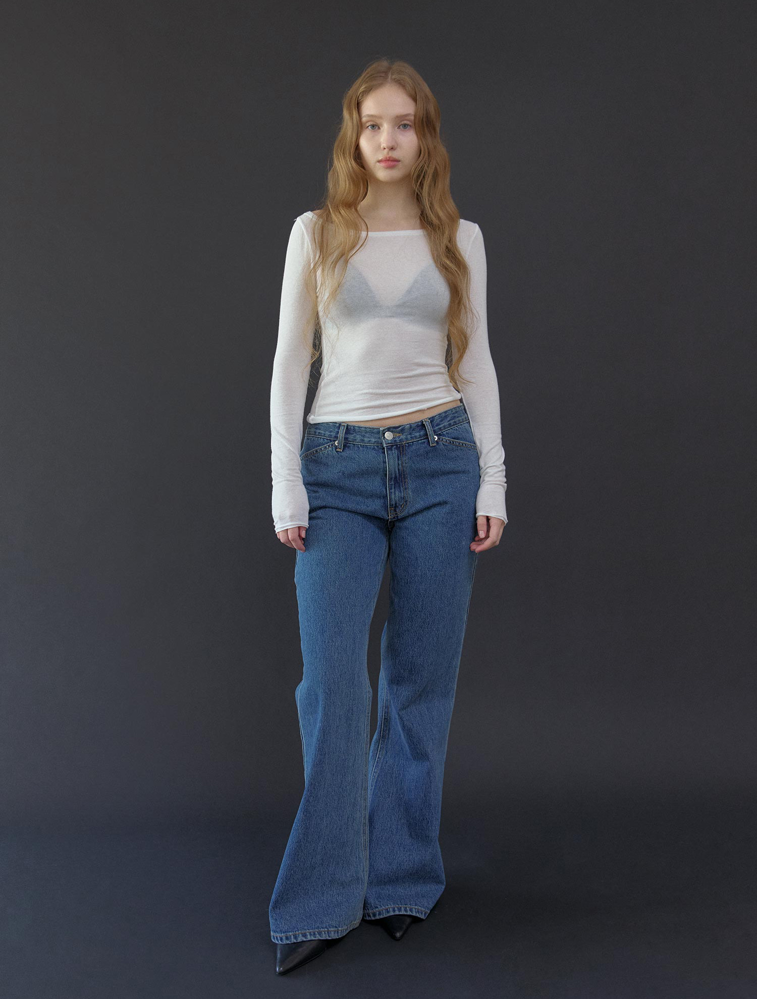 stretch layered t-shirts (white) - HAGO(하고)