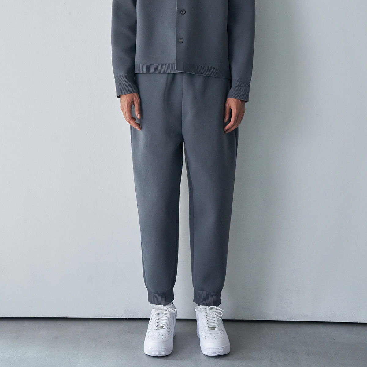 Stretch knit pants (Grey) - 하고(hago) - 하고