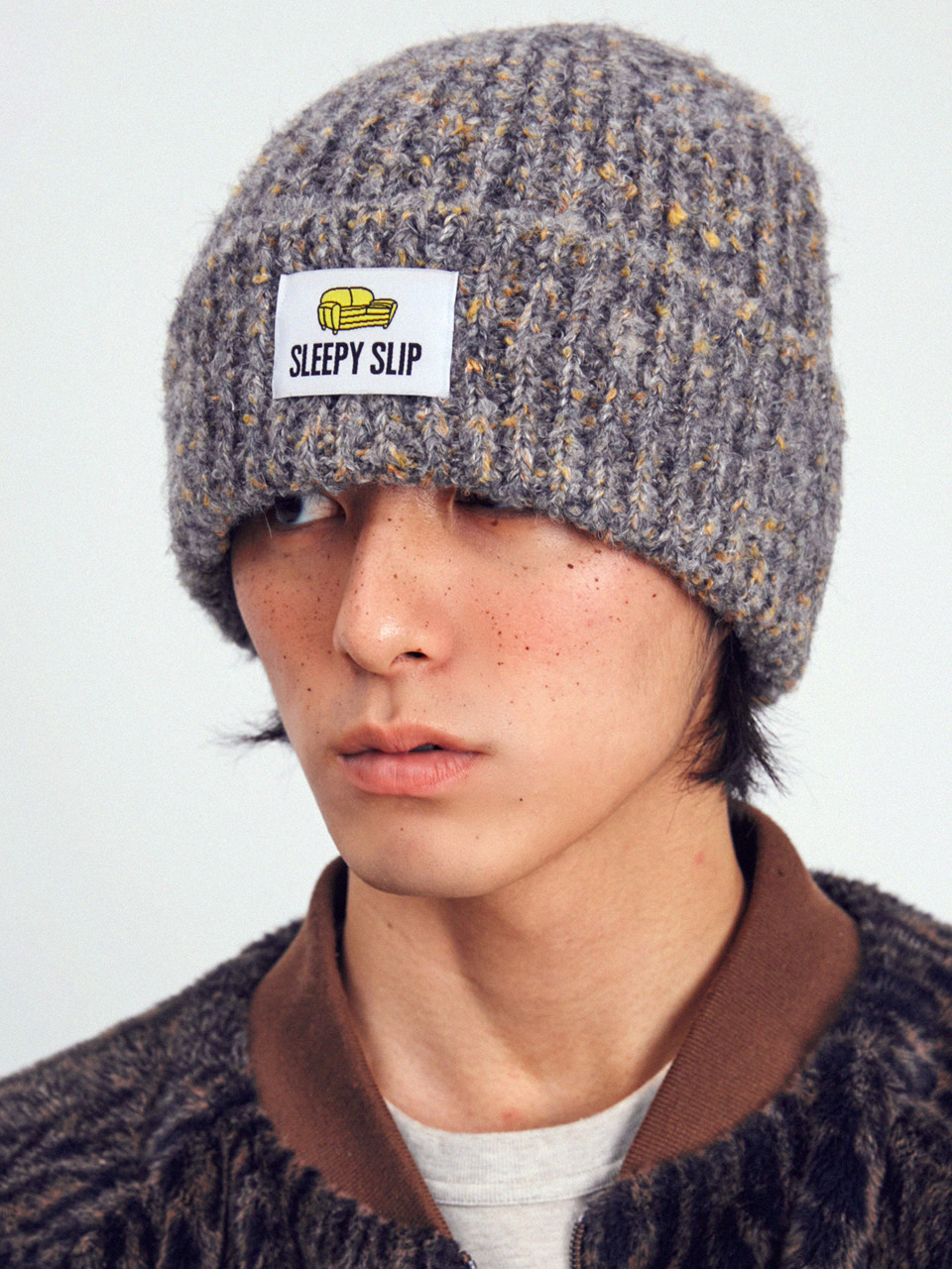 TEDDY GRAY BEANIE - 하고(HAGO)