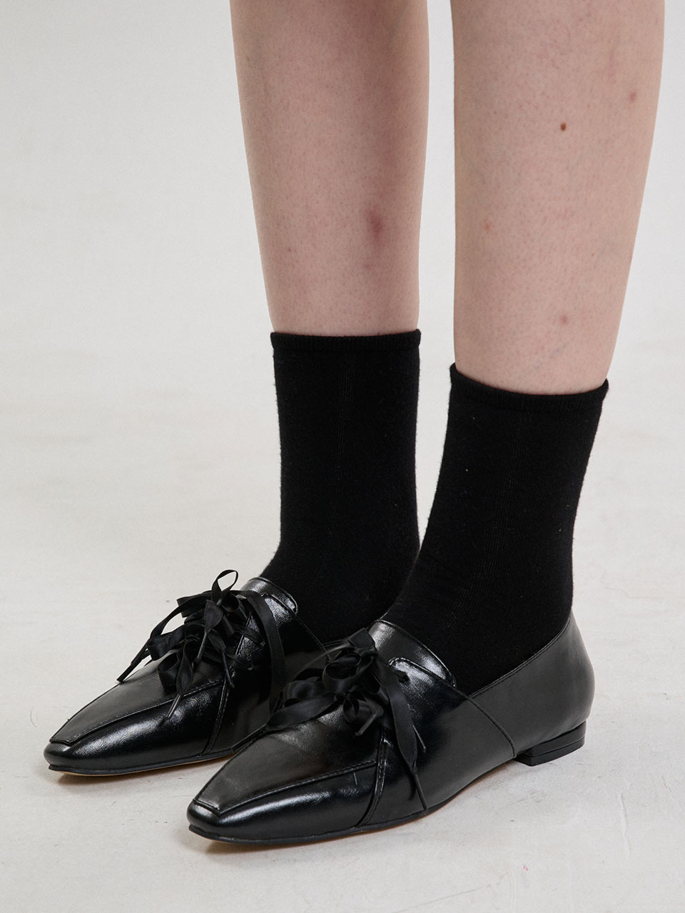 URBAN LACE-UP LOAFERS_BLACK - 하고(HAGO)