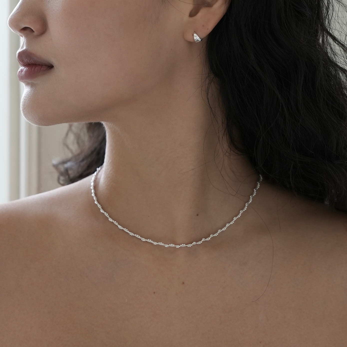 [925 Silver] Twist Chain Necklace - 하고(HAGO)