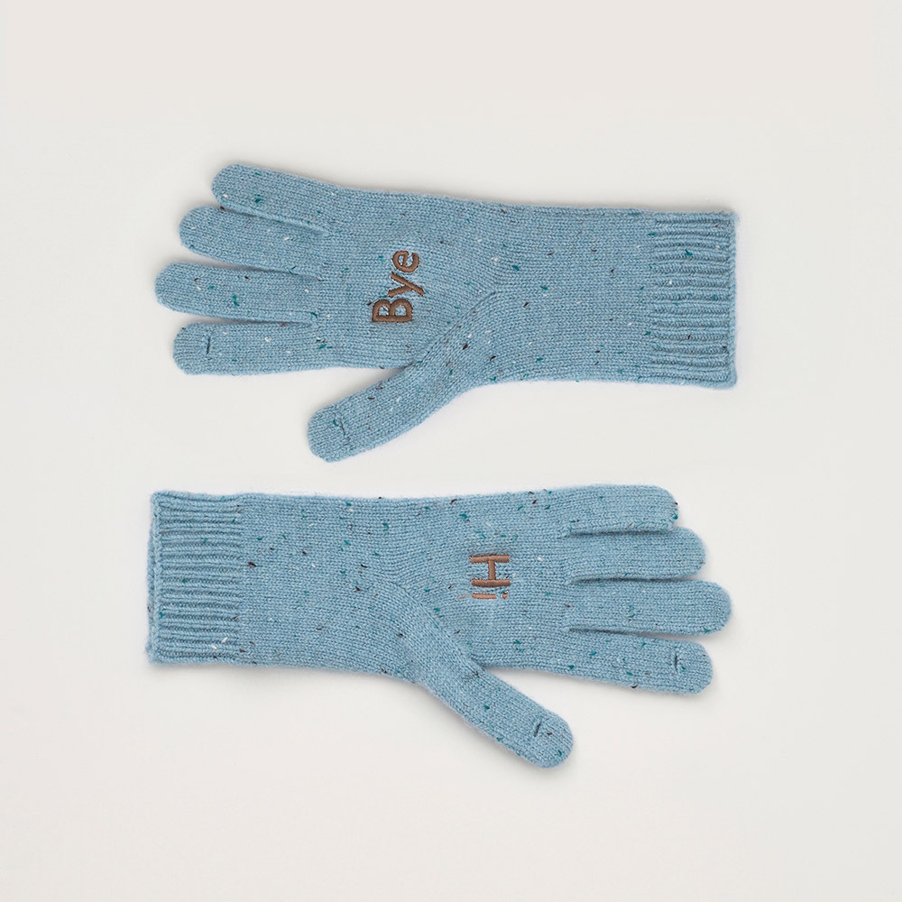 hi bye wool gloves - vintage sky - 하고(HAGO)