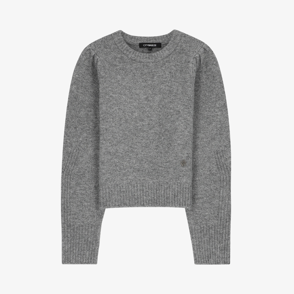 울 퍼프숄더 풀오버 니트_GREY - HAGO(하고)