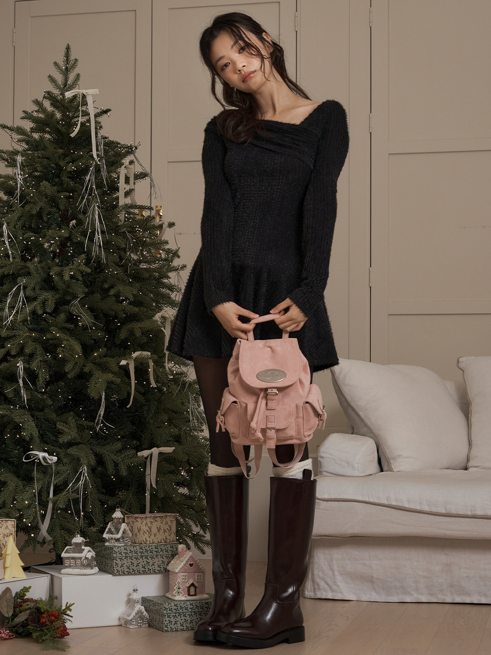 lotsyou_Merry merry Dress Black - HAGO(하고)