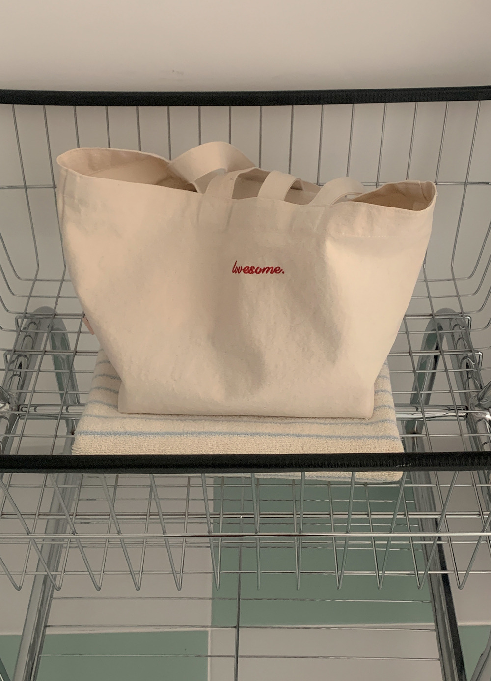 lovesome eco bag (natural) - 하고(HAGO)