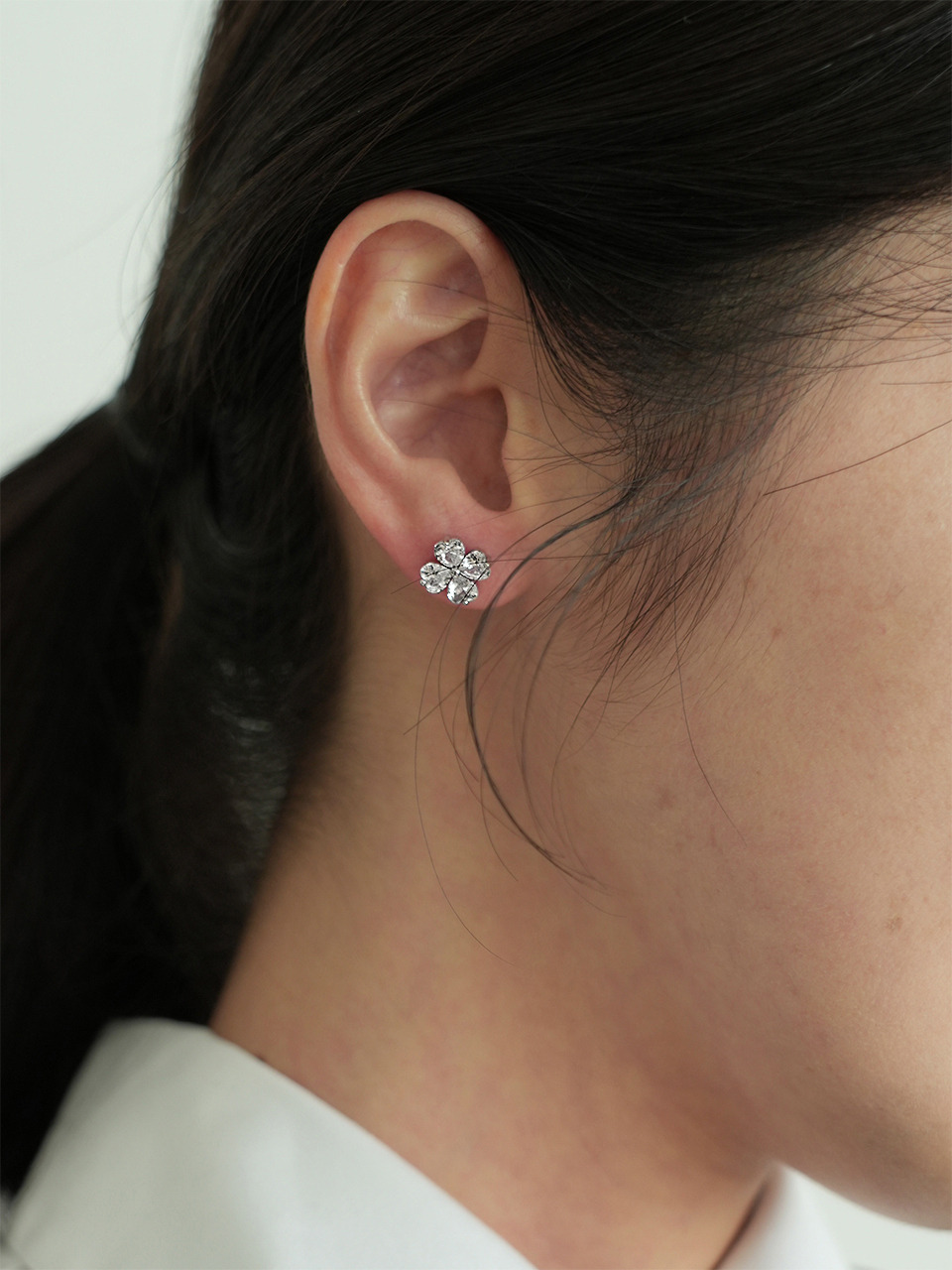 [Silver925] Cetin Mini Clover Earrings - HAGO(하고)