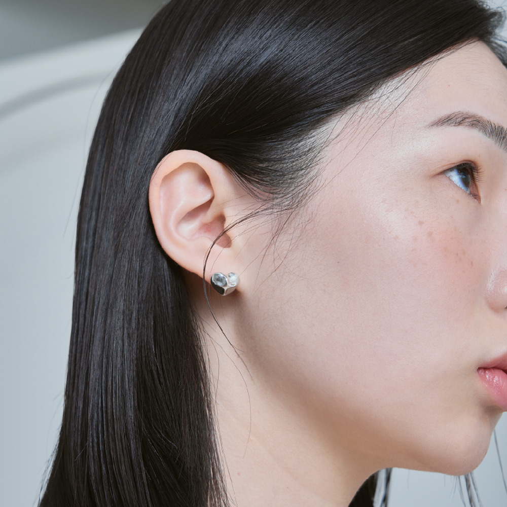 Sun love earring (silver) - 하고(HAGO)