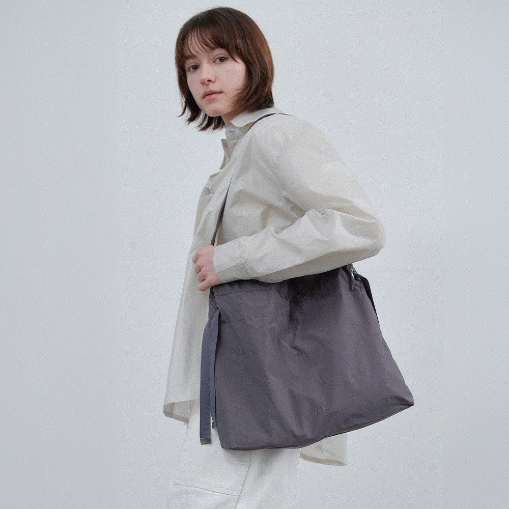 Drawstring Bag_Charcoal - 하고(HAGO)