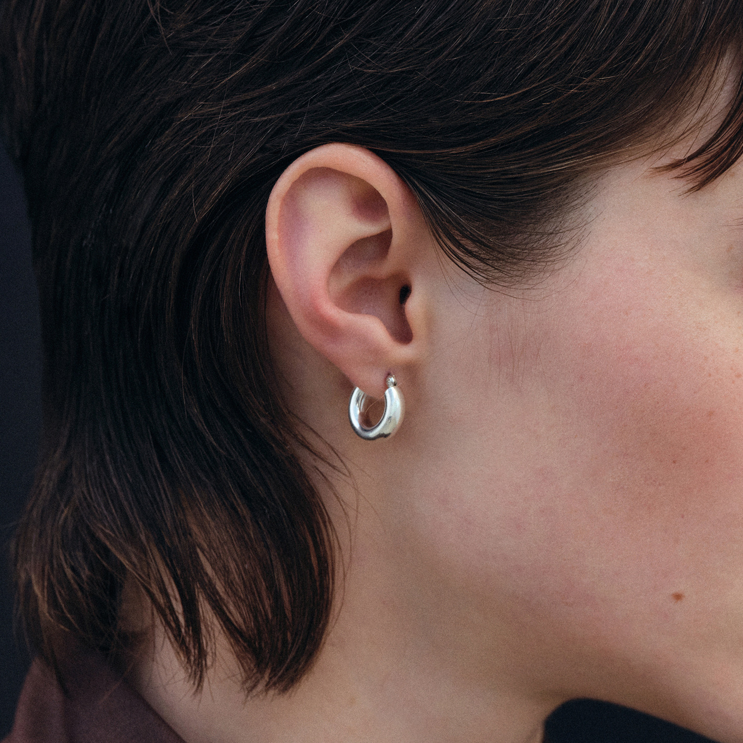 [ACC특가]Easy Bold Earring - Silver (silver925) - HAGO(하고)