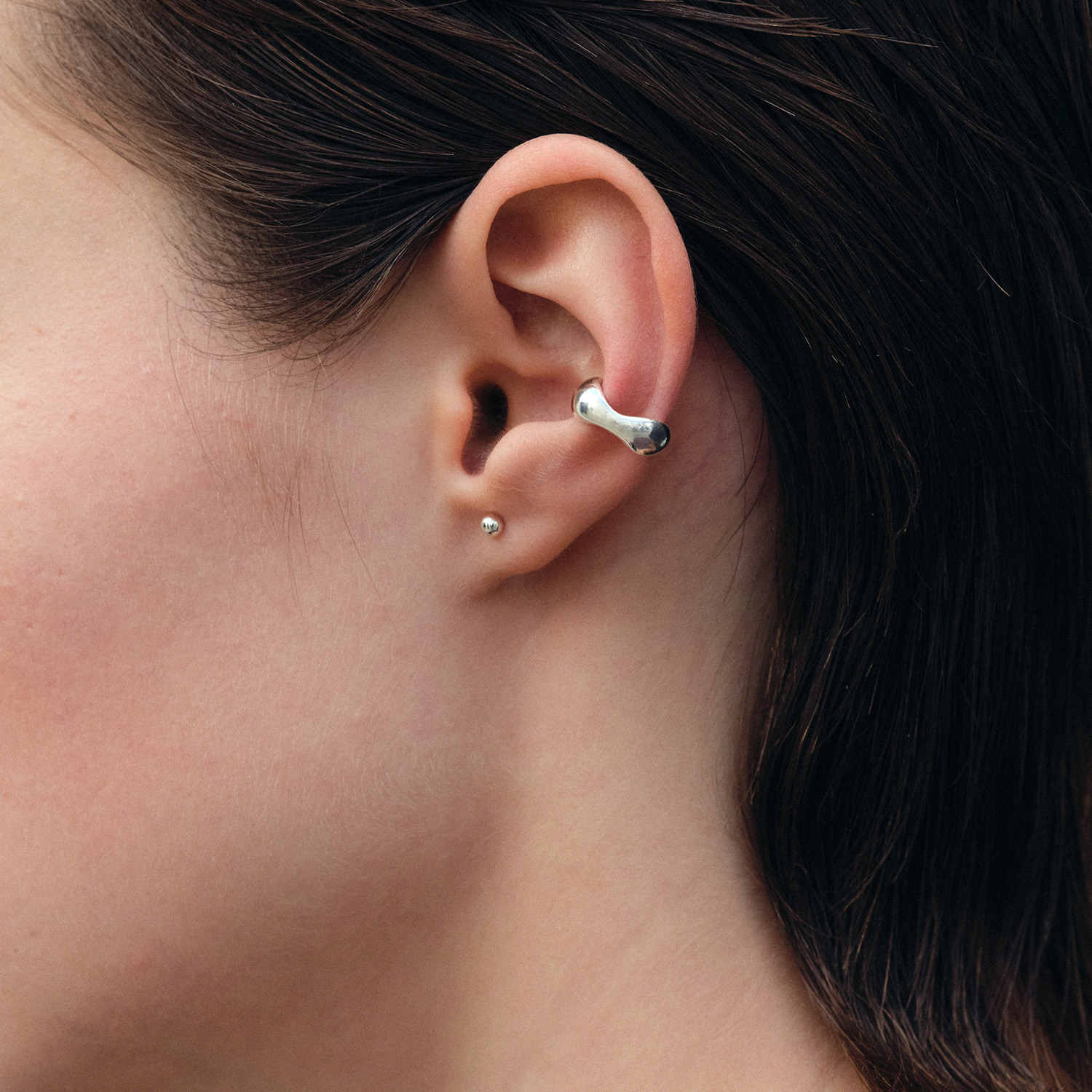 Pebble Earcuff (silver925) - HAGO(하고)