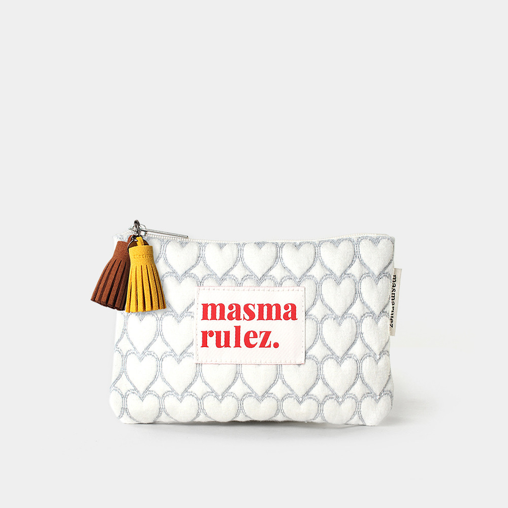 Basic pouch_Silver heart - 하고(HAGO)