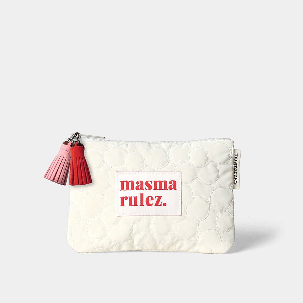 Basic pouch_Shiny flower cream - 하고(HAGO)