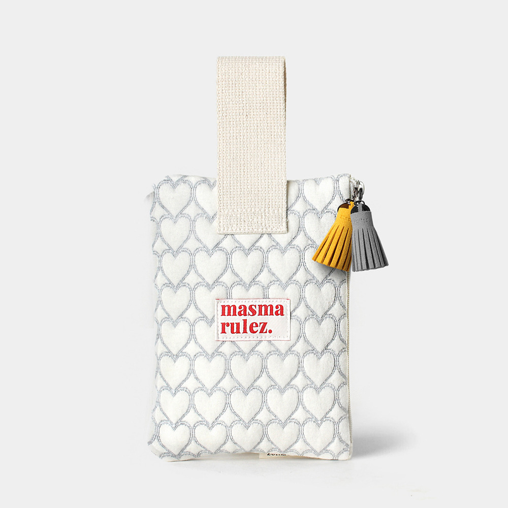 Strap pouch_Silver heart - 하고(HAGO)