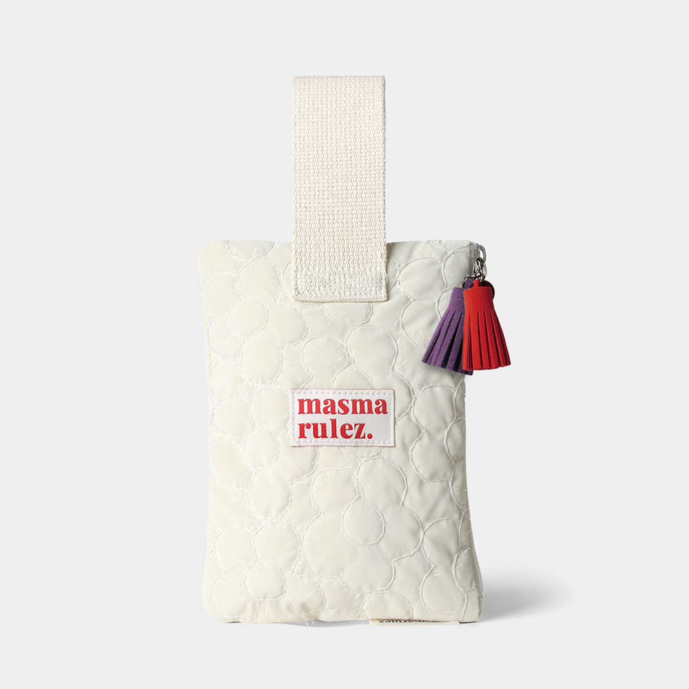 Strap pouch_Shiny flower cream - HAGO(하고)