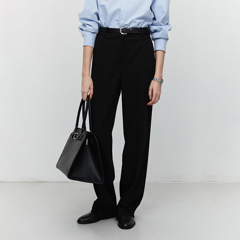 STRAIGHT SLACKS BLACK_UDPA5A202BK - HAGO(하고)