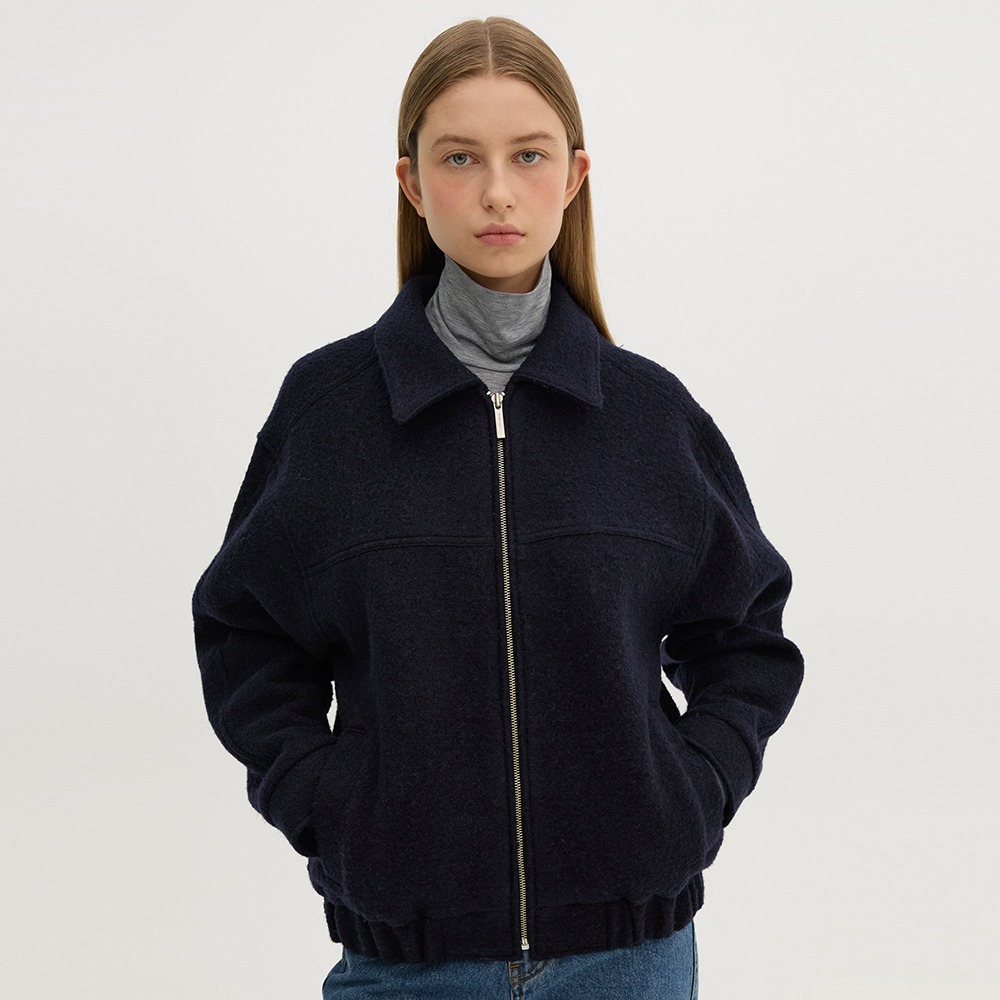 Wool Blouson Jacket_Navy - HAGO(하고)