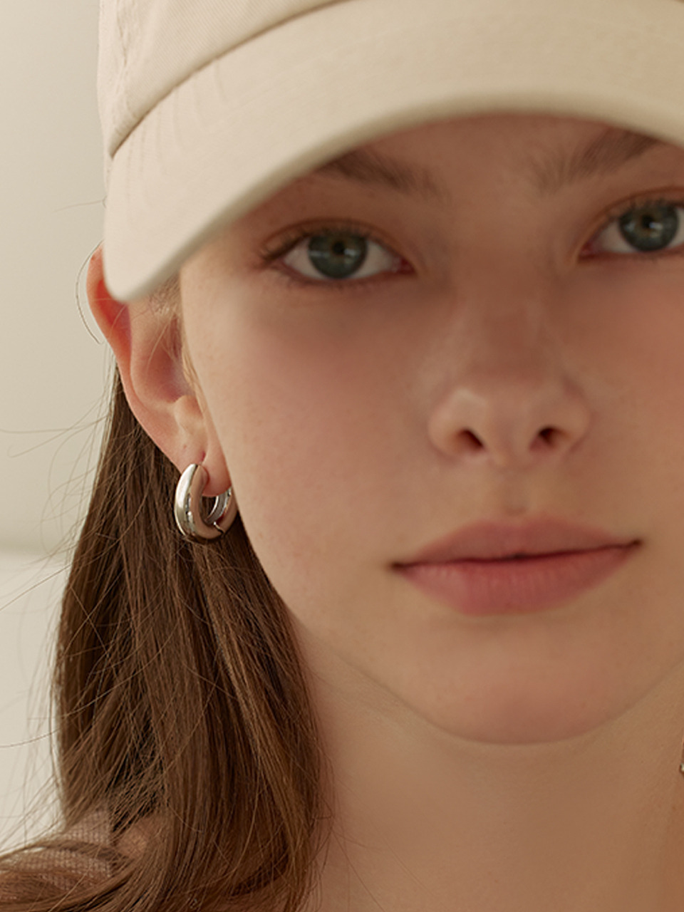 [진주귀걸이 증정] Volume line hoop ring earring - HAGO(하고)