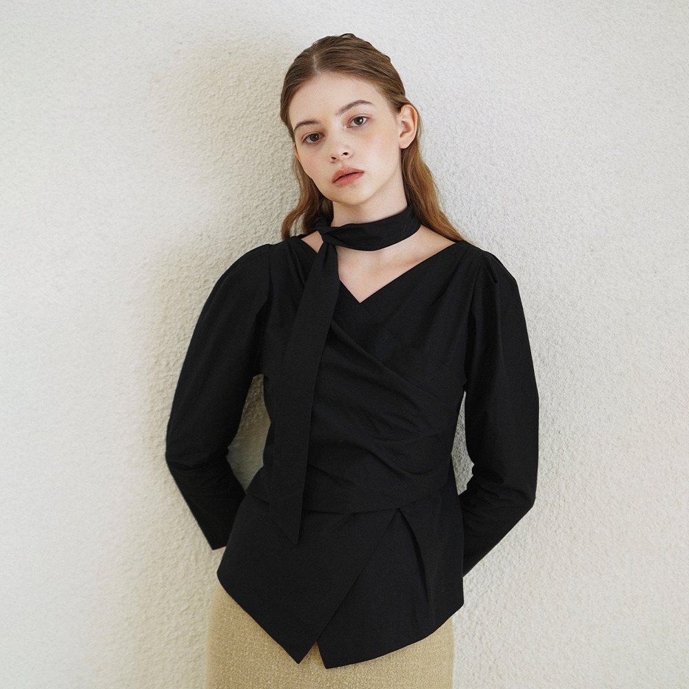 DRAMATIC BLOUSE BK - 하고(HAGO)