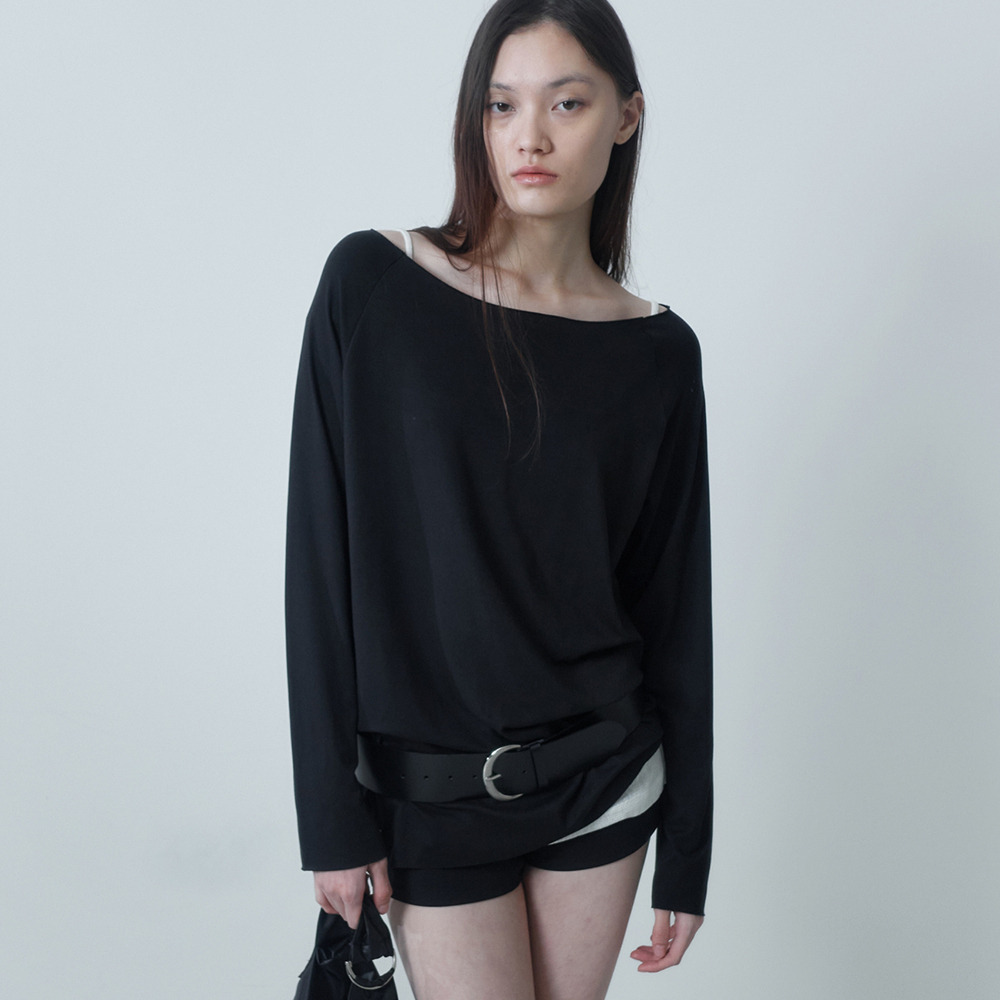 BASIC ROUND TOP / BLACK - 하고(HAGO)