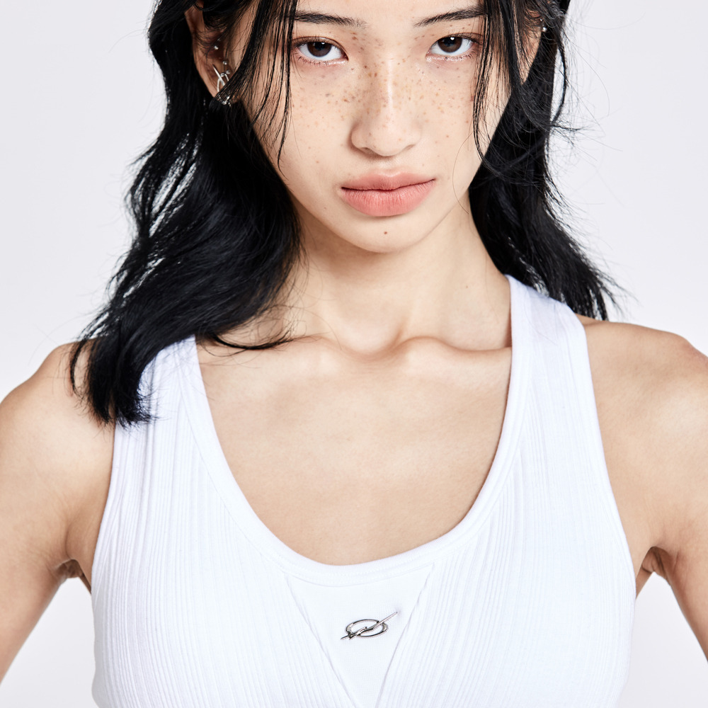 Round Metal logo bra top - White(woman) - HAGO(하고)