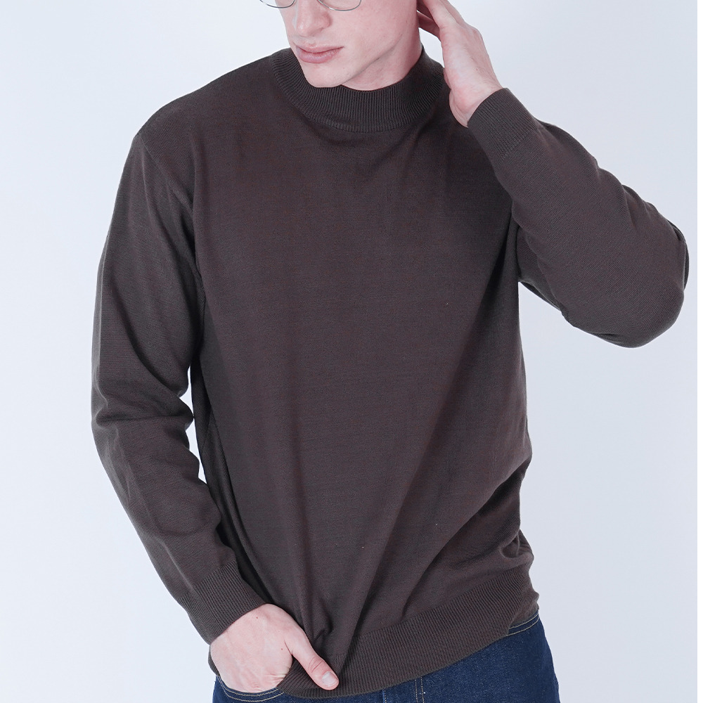 Heavy Basic Half-Neck (Brown) - HAGO(하고)